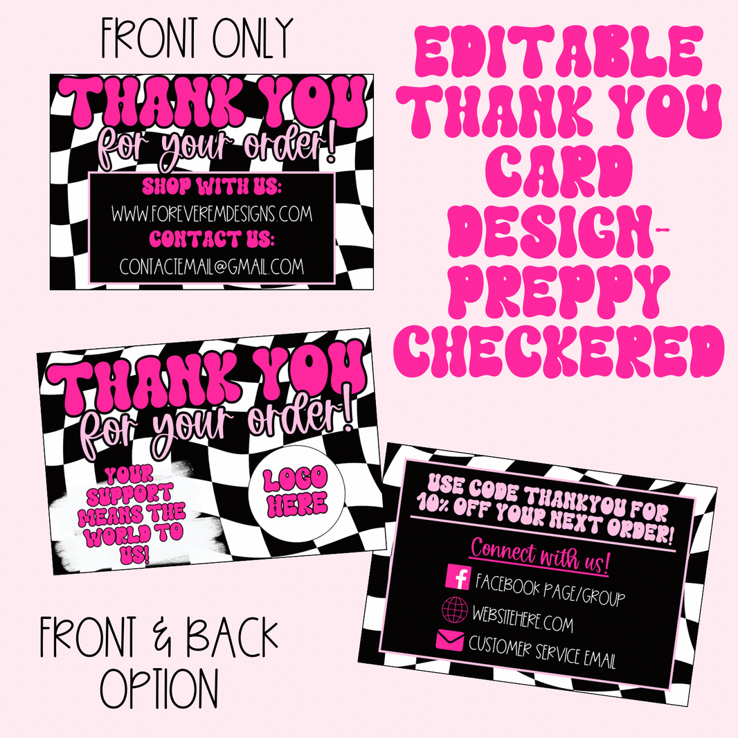 Thank You Card Designs – Forever Em Designs