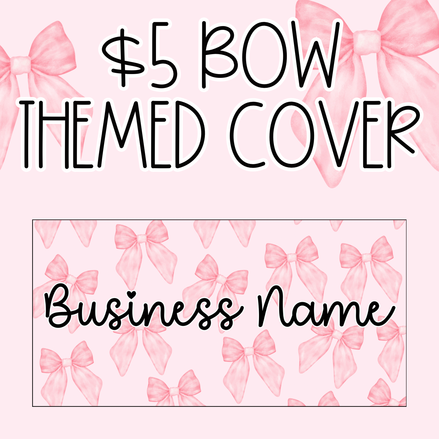 Bow Facebook Cover (Cursive) – Forever Em Designs