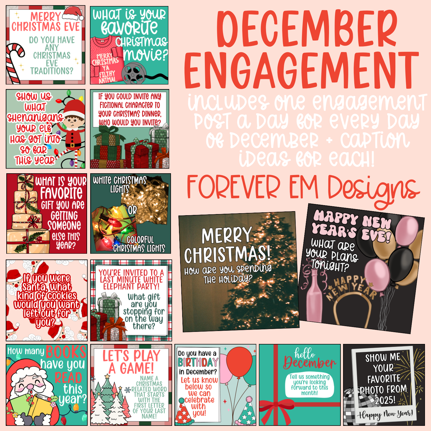 Monthly Engagement Bundle- December – Forever Em Designs