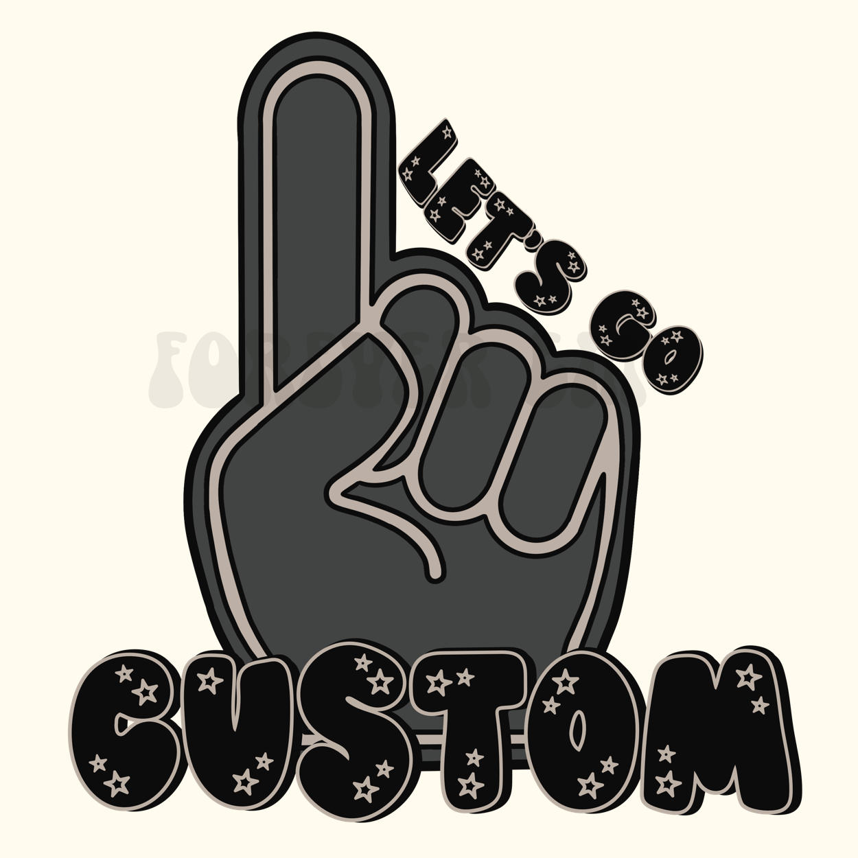 CUSTOM foam finger png – Forever Em Designs